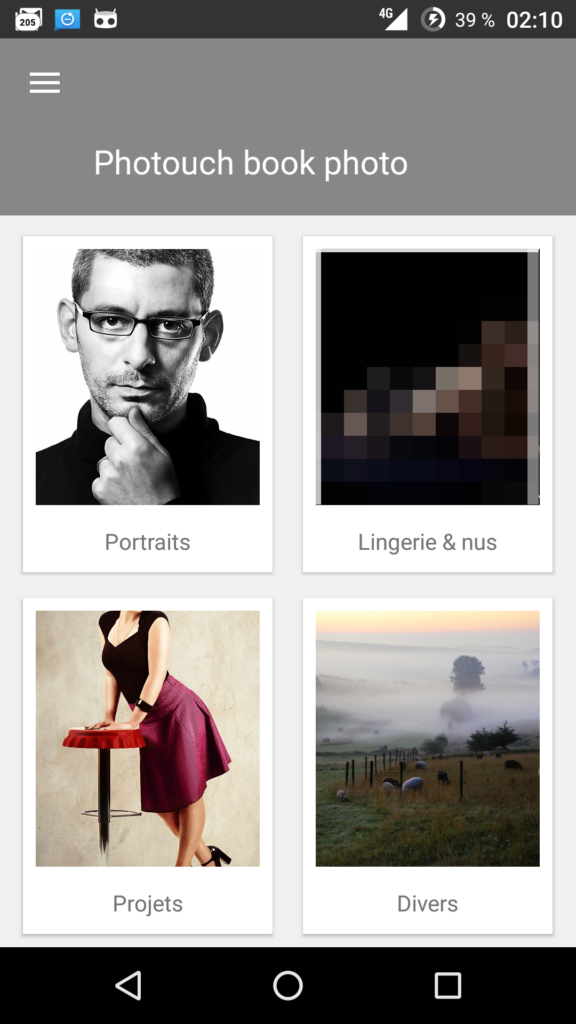 Mon book photo disponible en appli android - Photouch.me